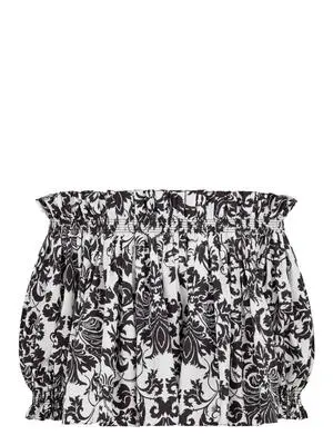 Dior Off-shoulder Printed Top - Black