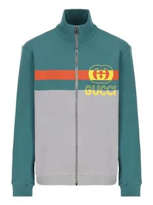 Gucci Logo-print Cotton Track Jacket - Blue