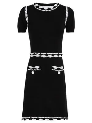 MOSCHINO Moschino Lace Trim Knit Dress