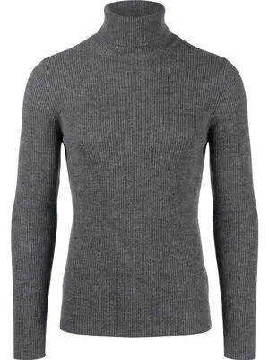 Gucci Ribbed Wool Roll Neck Jumper - Black