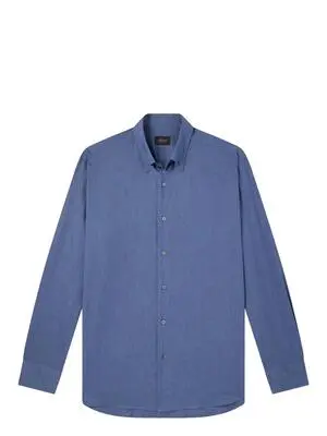 Brioni Cotton-poplin Shirt - Blue