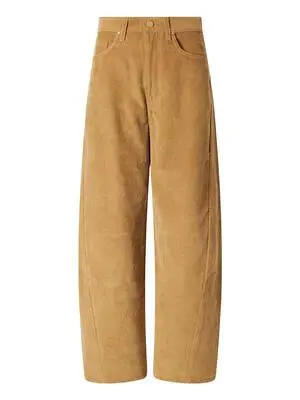 Maria Mcmanus Crescent Corduroy Organic-cotton Wide-leg Pants - Brown