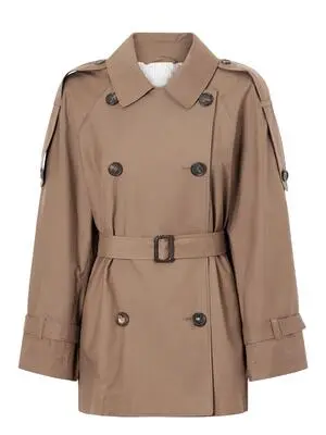 Max Mara Double-breasted Cotton-blend Twill Trench Coat - Brown