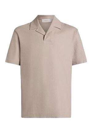 Agnona Polo Shirt Taupe Size Cotton - Grey