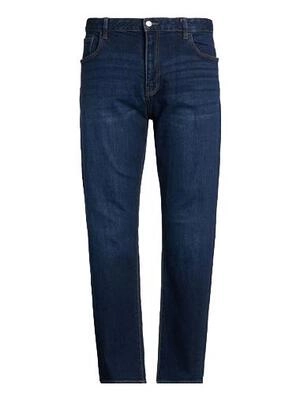Armani Exchange Tapered Jeans In Dark Wash Denim - Blue