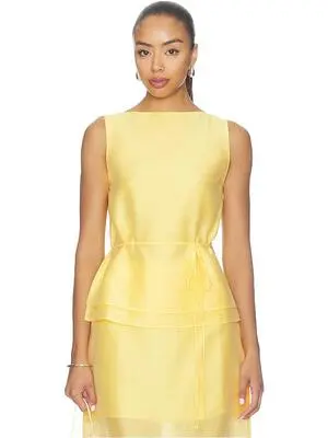 L'academie Ashby Organza Top - Lemon