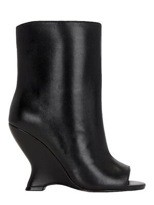 Steve Madden Rylix Peep-toe Wedge Boot - Black