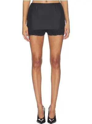 Magda Butrym Mini Skort With Layered Hem - Black