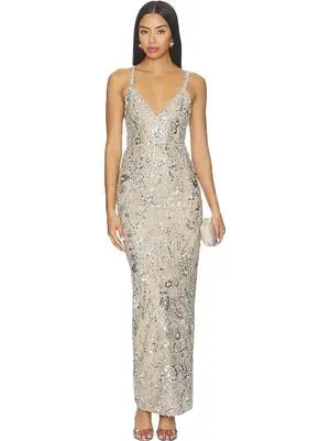 BRONX BANCO Allegra Maxi Dress - Silver