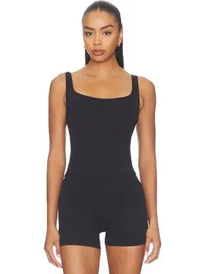NIKESKIMS Matte Square Neck Tank - Obsidian