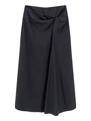 Max Mara Cotton Blend Flared Skirt - Black
