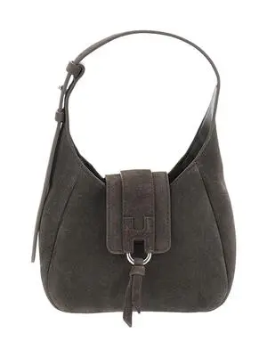 Hogan Hogan Mini Hobo Bag In Suede Marrone