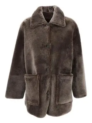 ARMA Arma Nicola Reversible Shearling And Nappa Leather Jacket Marrone