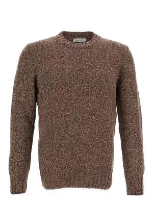 GRAN SASSO Gran Sasso Herringbone Crew-Neck Wool Sweater
