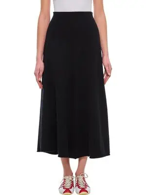 Extreme Cashmere Skirt Ease" Cashmere Stretch Maxi Skirt - Nero