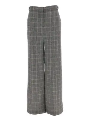 Stella McCartney Plaid Wool Trousers - Grey