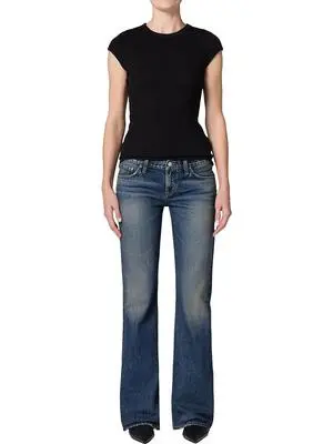 AGOLDE Low Rise Bootcut Jeans In Combination Wash - Blu