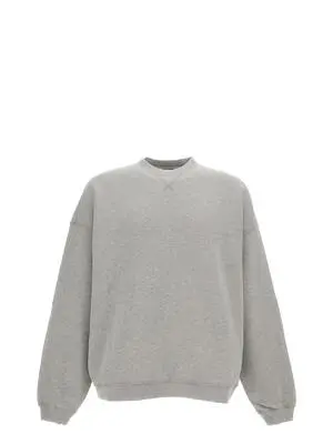 GOLDEN GOOSE Oversized Crew-neck Sweatshirt With Logo Detail - Grey