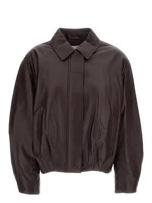 ARMA Arma Melis Lamb Butter Leather Jacket Marrone
