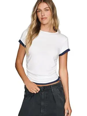Anthropologie Evan Cinched Baby T-shirt - Ocean Cavern