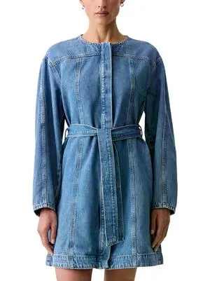Marc O'polo Belted Denim Mini Dress - Blue