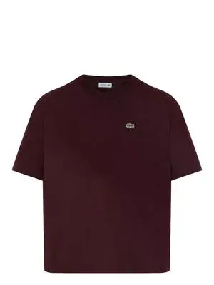 Lacoste Logo Patch Cotton T-shirt - Red