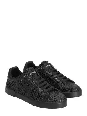 DOLCE & GABBANA Dolce & Gabbana Woven Leather Portofino Sneakers