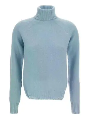 DRUMOHR Roll Neck Raglan Sleeve Sweater - Blue