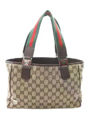 Gucci Gg Canvas Horsebit Tote Bag - Neutrals