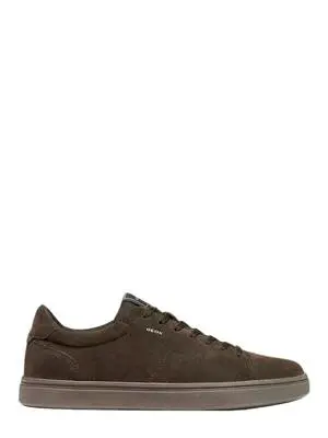 Geox Logo-print Suede Lace-up Sneakers - Brown