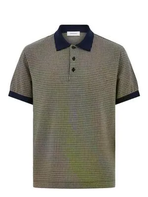 FERRAGAMO Check-jacquard Polo Shirt - Neutrals