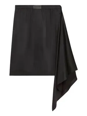 COURREGES Draped Satin Skirt - Black