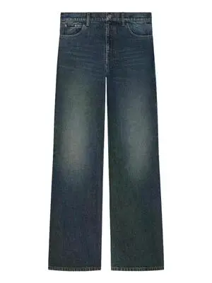 COURREGES Washed Wide-leg Jeans - Blue