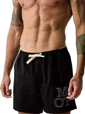 Marc O'polo Logo Print Swim Shorts - Black