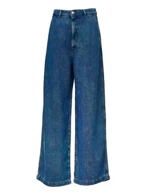Sportmax Pioppo Wide-leg Jeans In Mid Vintage Wash - Blue
