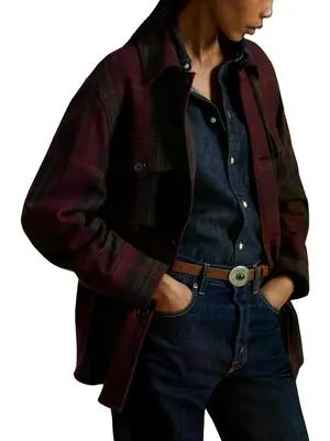 Polo Ralph Lauren Plaid Twill Shirt Jacket - Brown