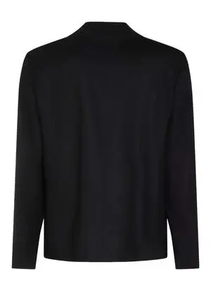 LARDINI Notch-lapel Button-up Blazer - Black