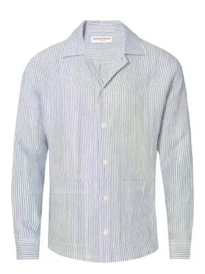 Orlebar Brown Soren Striped Hemp Jacket - White