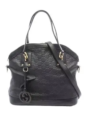 Gucci Guccissima 2-way Shoulder Bag - Black