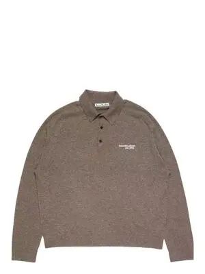Acne Studios Wool Knit Polo - Brown