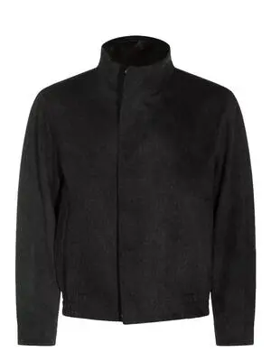 LARDINI Virgin Wool High-neck Jacket - Grey
