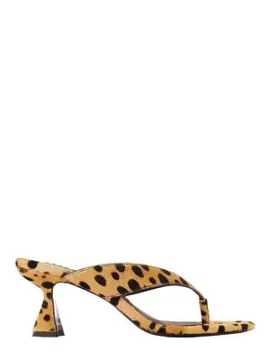 Cult Gaia Abi Leopard Print Sandals - Neutrals