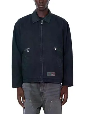 BOTT Embroidered Zip-fastening Jacket - Black
