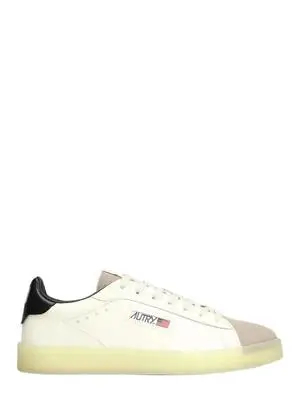 AUTRY Suede-panelled Logo Patch Sneakers - White