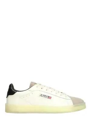 AUTRY Suede-panelled Logo Patch Sneakers - White