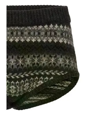 Magda Butrym Fair Isle Knit Shorts - Black