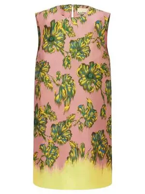 ALEMAIS ALEMAIS Faye Floral-Print Mini Dress Pink