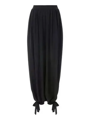 Chloé Bow-detail Pleated Trousers - Black