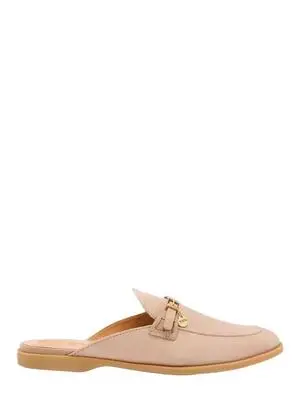 TOD'S Buckle Detail Logo Charm Mules - Pink