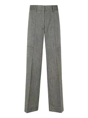 FORTE_FORTE Concealed Fastening Straight-leg Trousers - Black